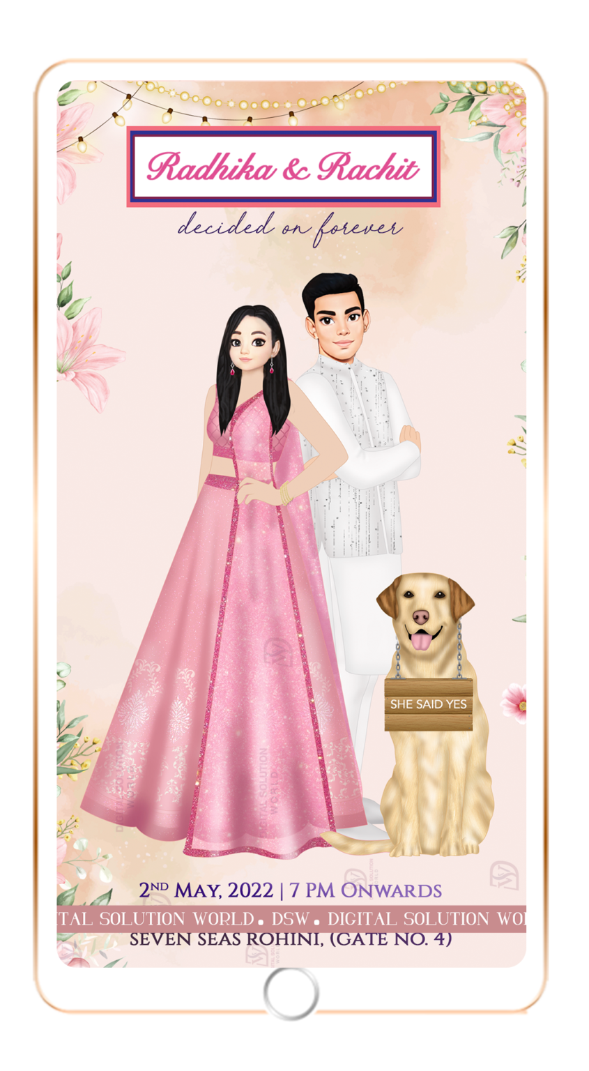 Couple Mehendi Invitation Card | Digital Mehndi Invitation E-card | DSW ...
