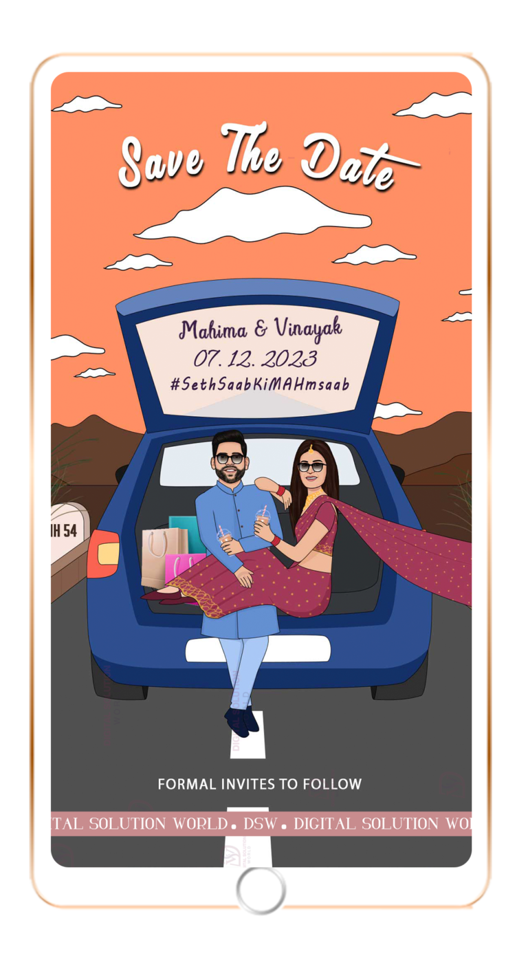 Couple Mehendi Invitation Card | Digital Mehndi Invitation E-card | DSW ...