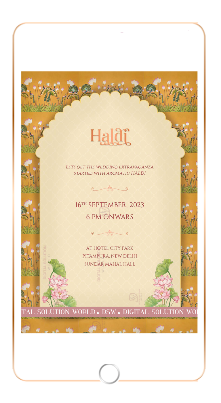 Haldi Ceremony Invitation Card | Digital Haldi Invitation E-card | DSW ...