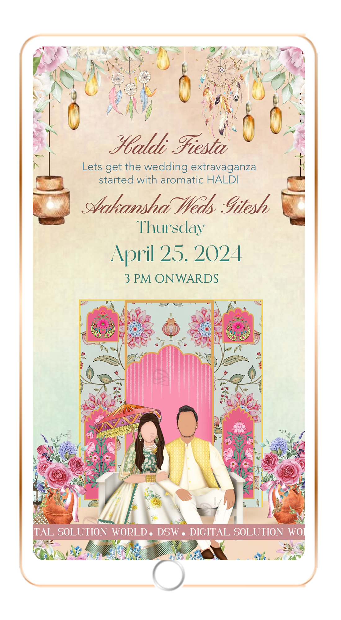 Destination Haldi Invitation | Beautiful Beach Theme E-invites ...